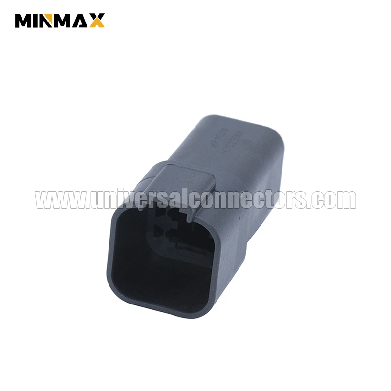 DT04-6P-E004 AT04-6P-BLK Male 6 Pins electrical connector cable wire ...