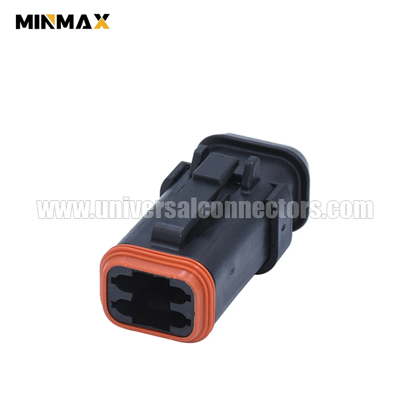 DT06-4S-CE13 Female 4 Pins jacket waterproof black E Seal Grain ...