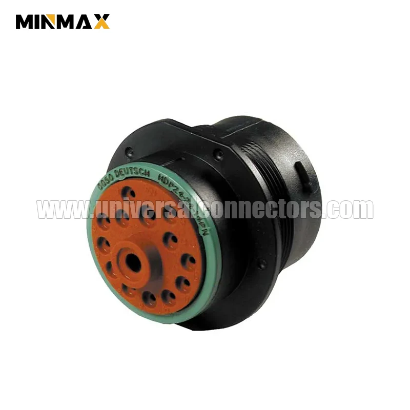 DEUTSCH HDP20 HDP24-24-14PN Wire-to-Wire, Sealable, Black Male 14 Pins ...