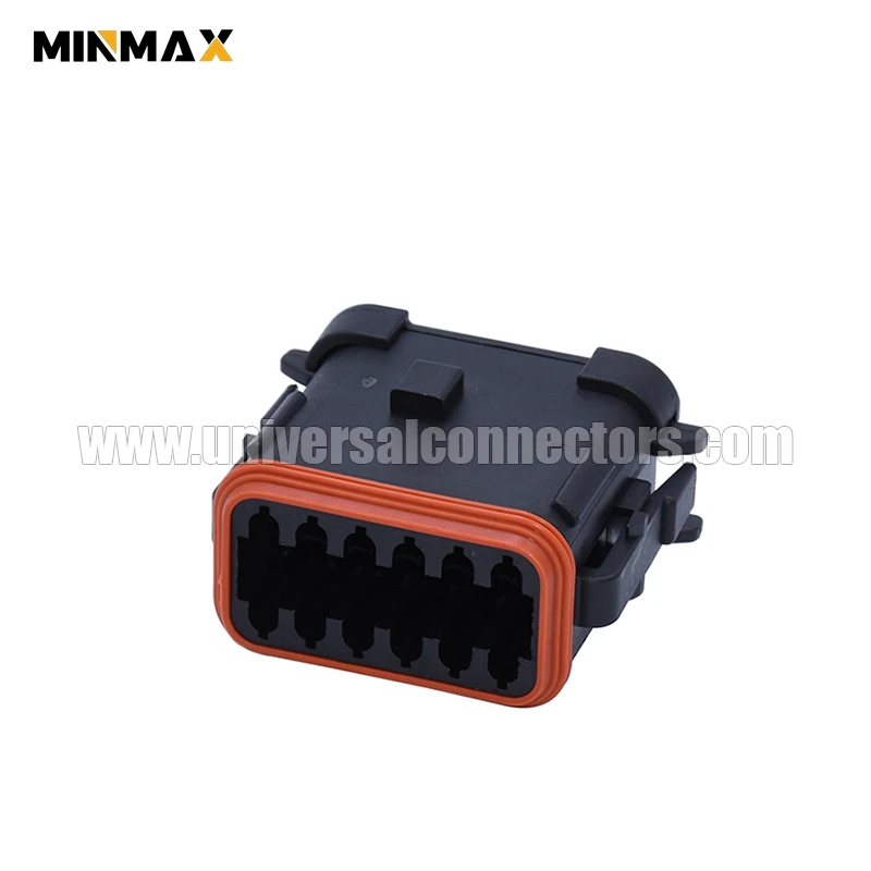 DT06-12SA-EP08 Female 12 Pins Electrical cable housing Chassis control ...